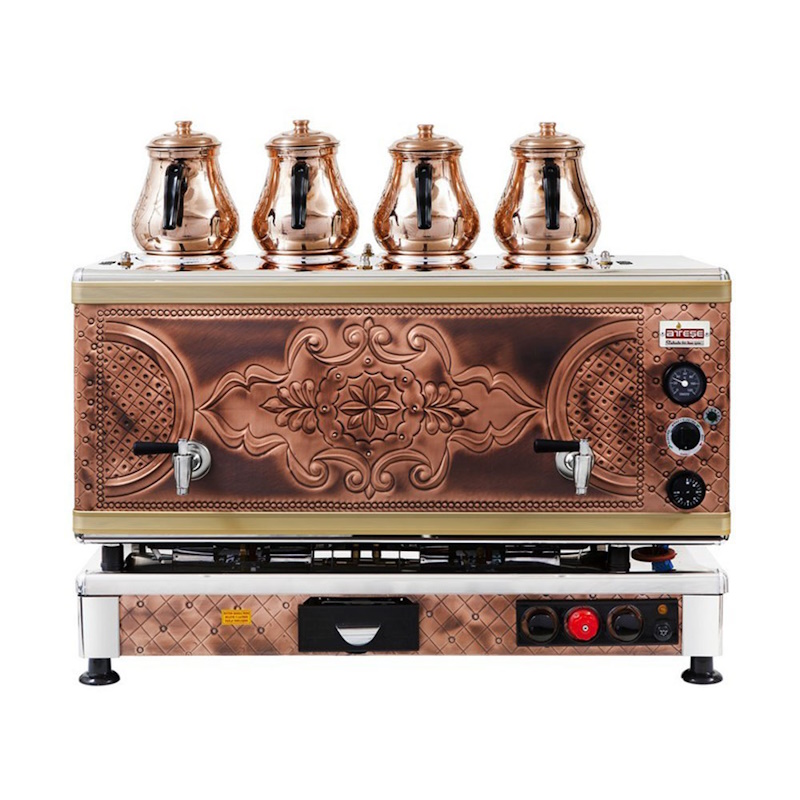 ATEŞE GAGE05 Gold Otomatik Çay Kazanı, Gazlı Elektrikli, 5 Demlikli ...